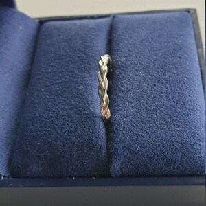 Braided Wedding Band Thin Gold Braid Ring Unique Wedding - Etsy