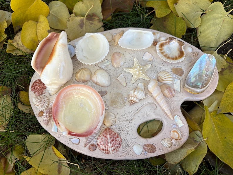 Seashell Paint Palette, Custom Made-to-order - Etsy