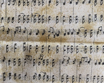 One Piece Music Theme/music Notes/ Symphony Fabric Quarter 100% Cotton ...