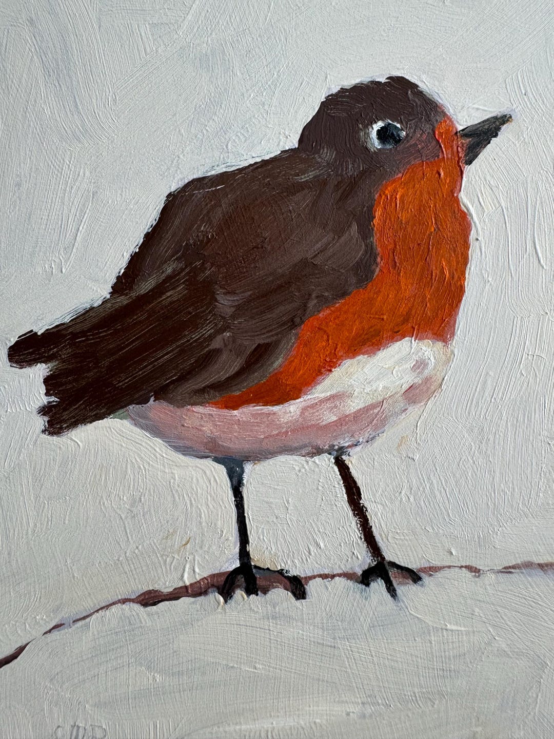 Original Acrylic Painting of Robin by Christine Parker ...