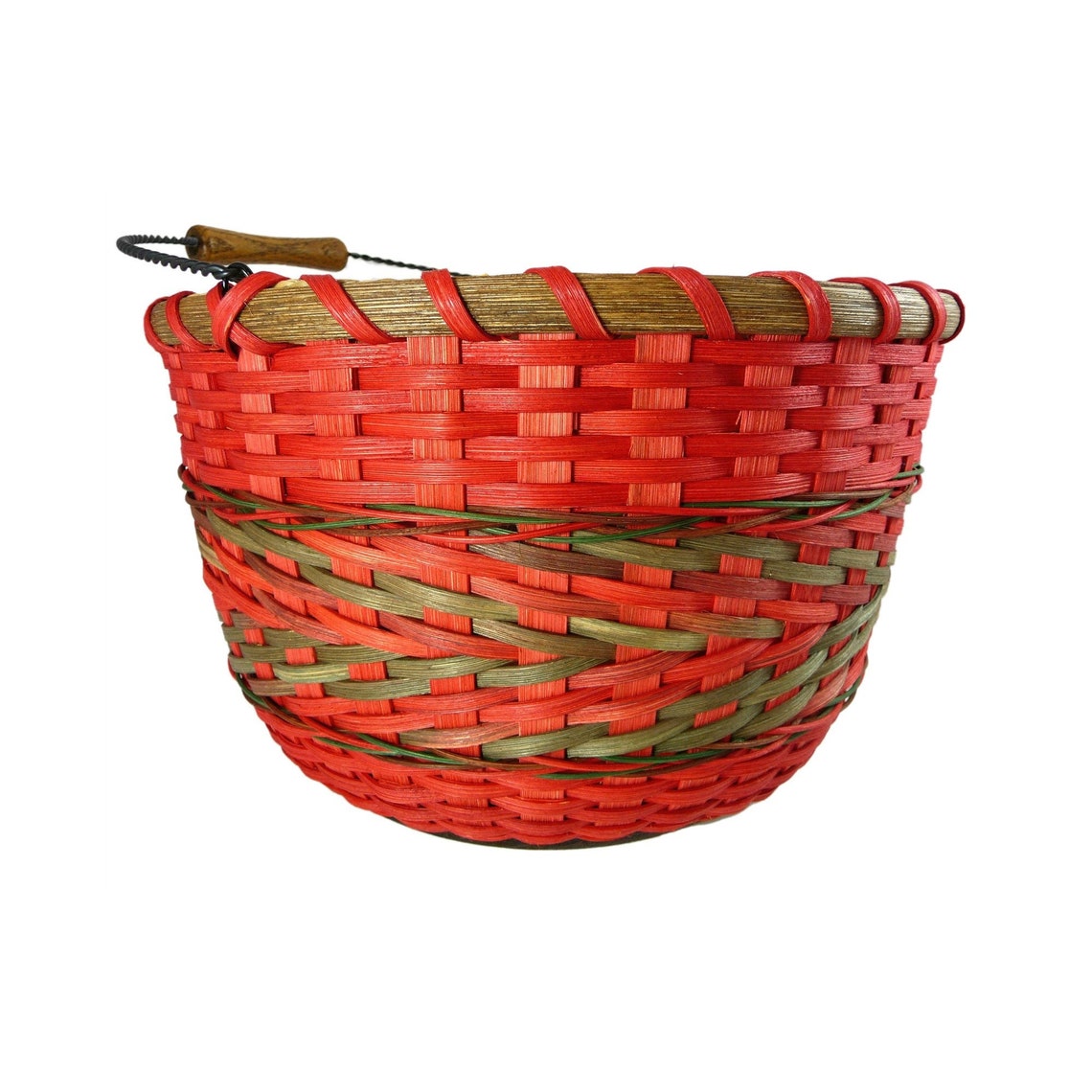 BASKET WEAVING PATTERN Noelle Round Basket with | Etsy