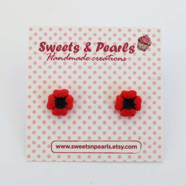 Realistic Poppy Earrings - Etsy