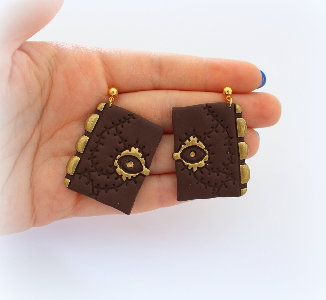 Hocus Pocus Spell Book Earrings Polymer Clay Book of Spells - Etsy