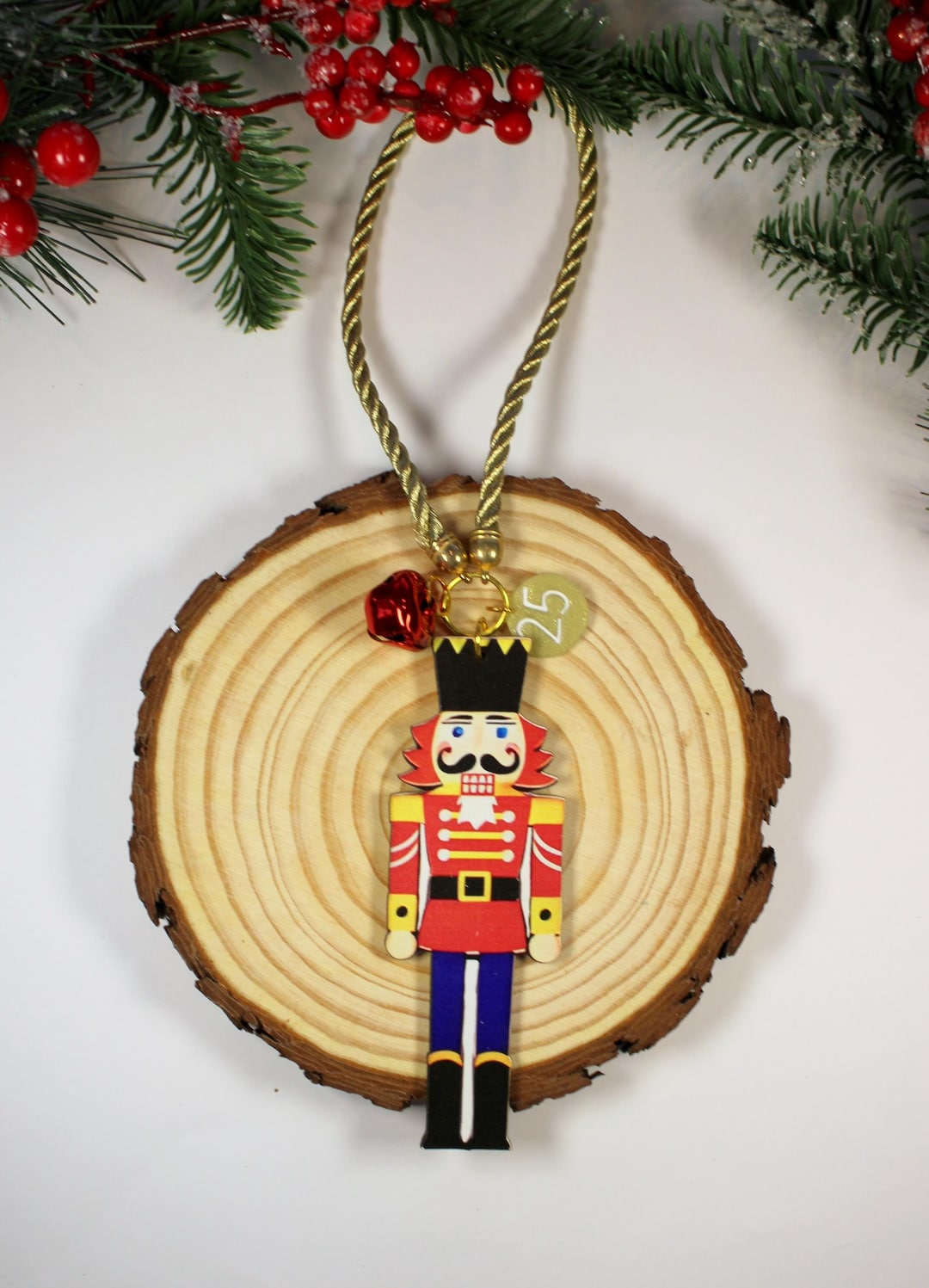 Wooden Nutcracker Christmas Ornament, Handmade Nutcracker Decoration ...
