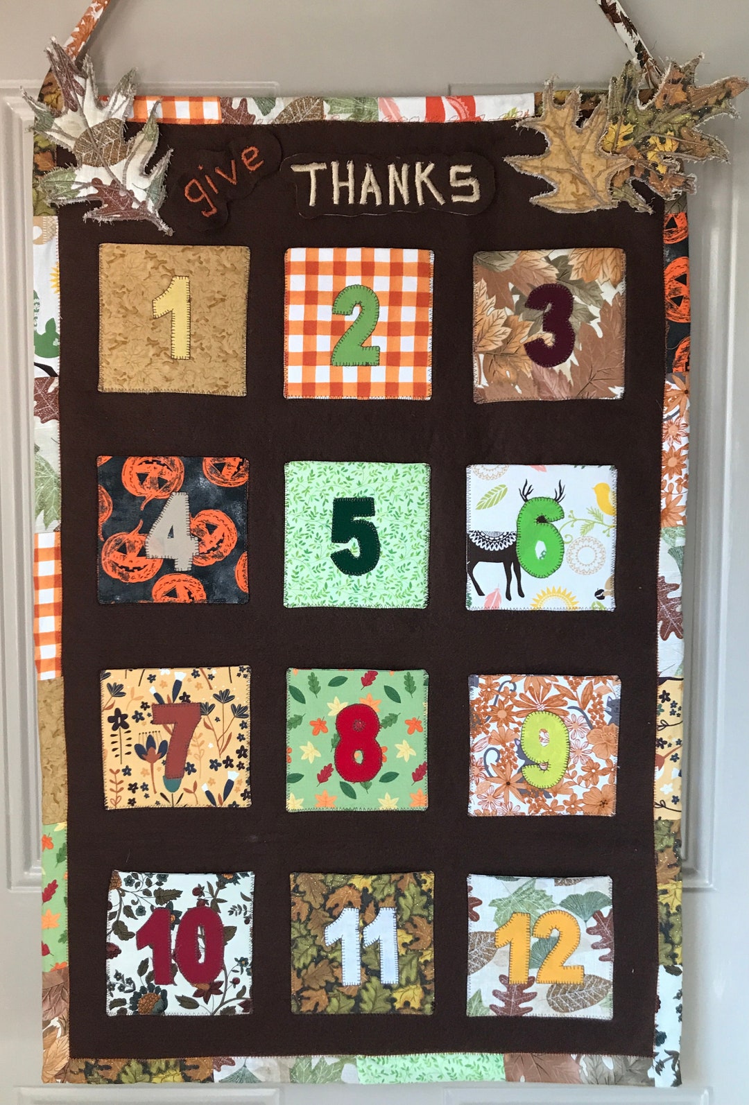 Hanging Thanksgiving Advent Calendar: Handmade Holiday Countdown - Etsy