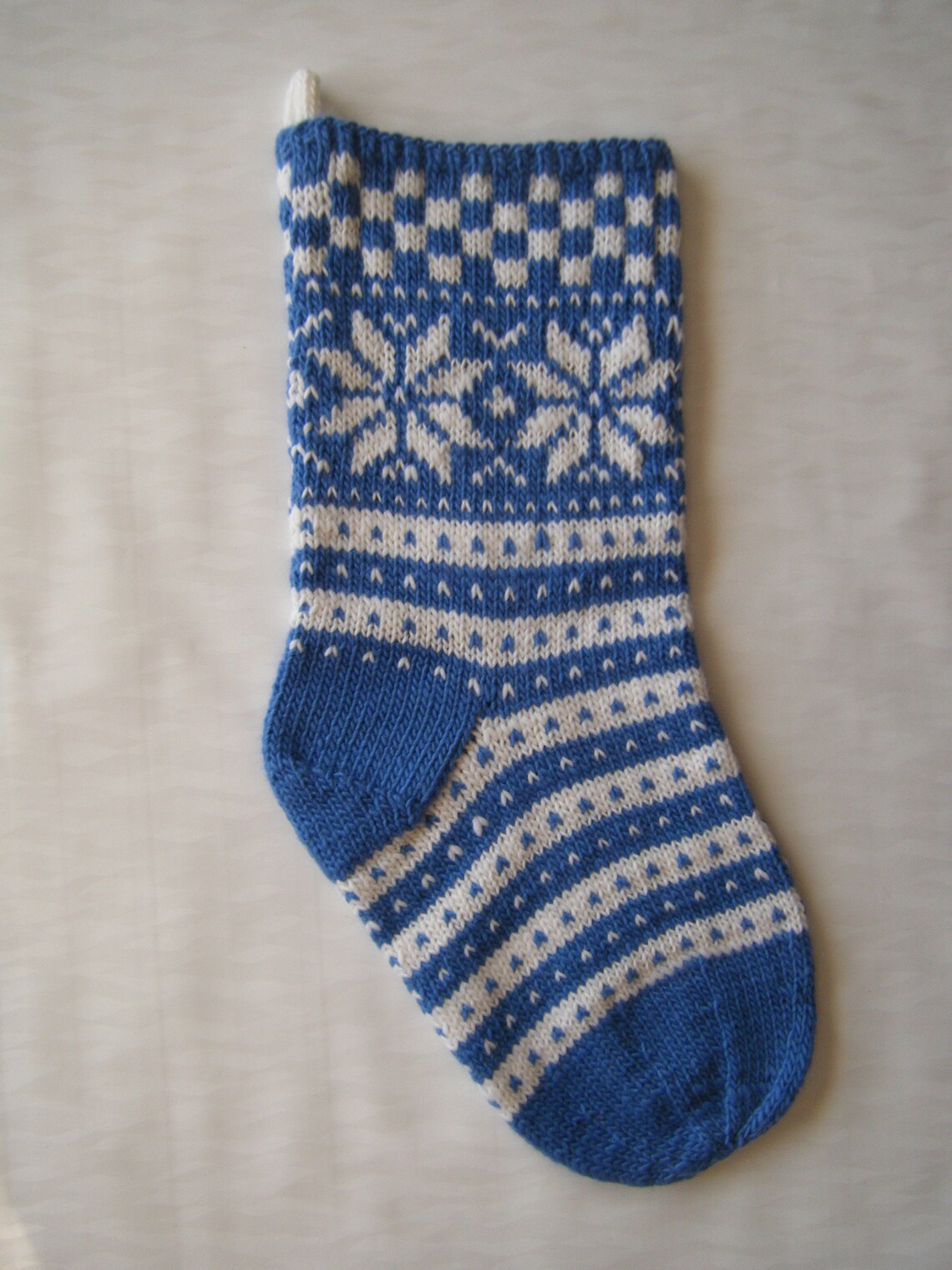 Knitted Christmas Stocking Pattern, Norwegian Fana Stranded Design ...
