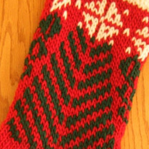 Norway Spruce Christmas Stocking Pattern PDF, Knitted Norwegian ...
