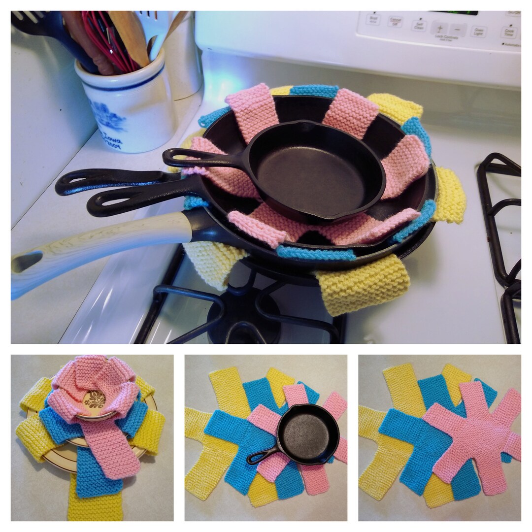 Pan and Dish Protectors PDF KNITTING PATTERN, Instructions for Knitting ...