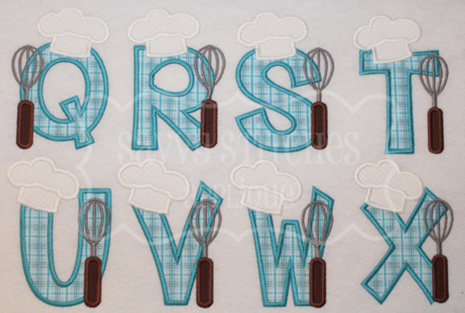 Chef Alphabet Embroidery Applique Design - Etsy