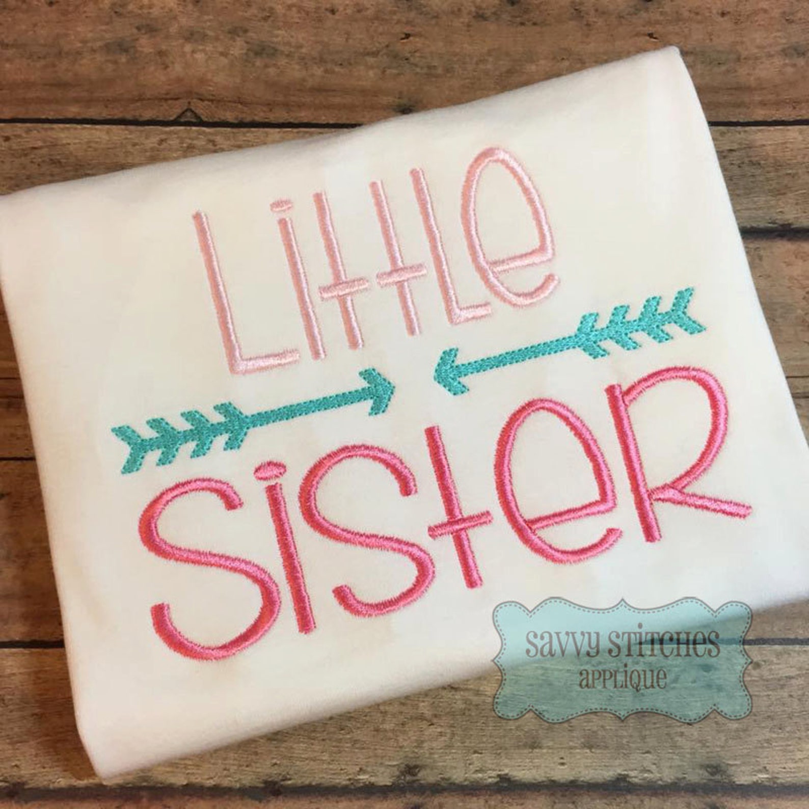 Little Sister Machine Embroidery Design - Etsy