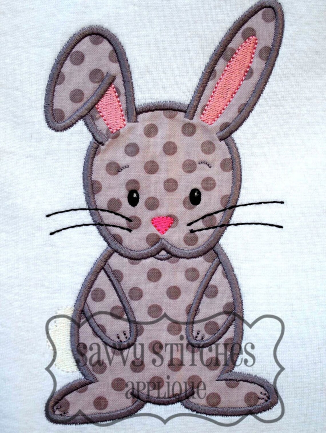 Bunny Machine Embroidery Applique Design - Etsy