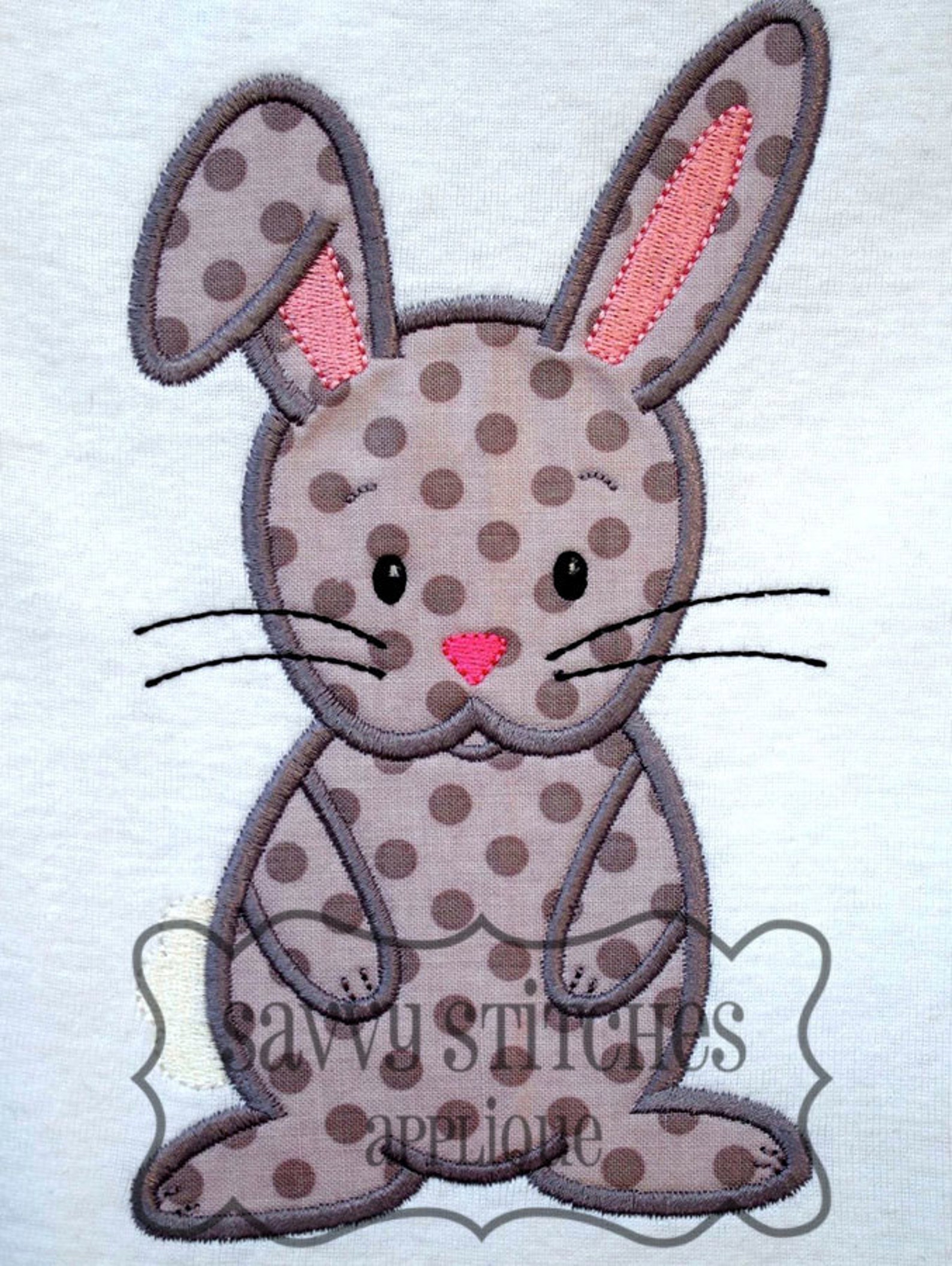 Bunny Machine Embroidery Applique Design - Etsy