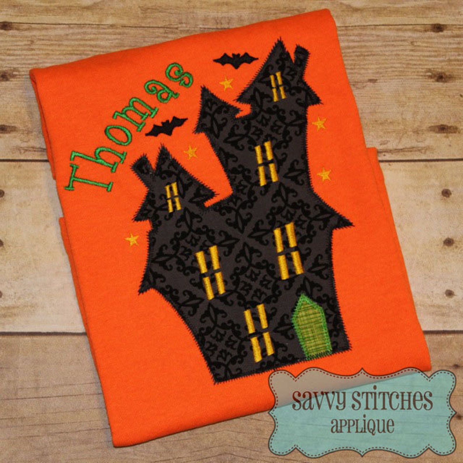 Haunted House Machine Embroidery Applique Design - Etsy
