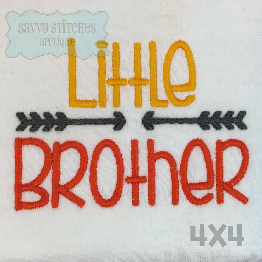Little Brother Machine Embroidery Design - Etsy