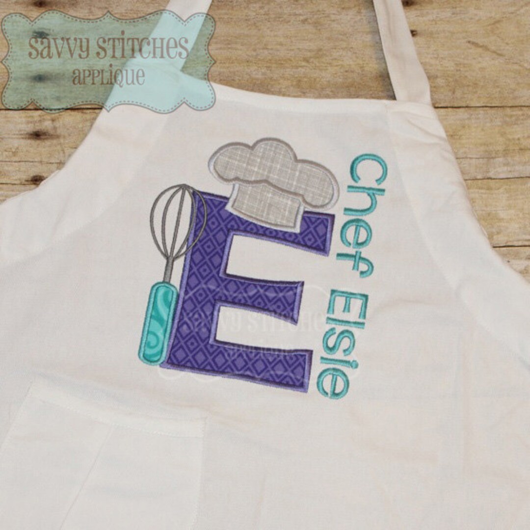 Chef Alphabet Embroidery Applique Design - Etsy