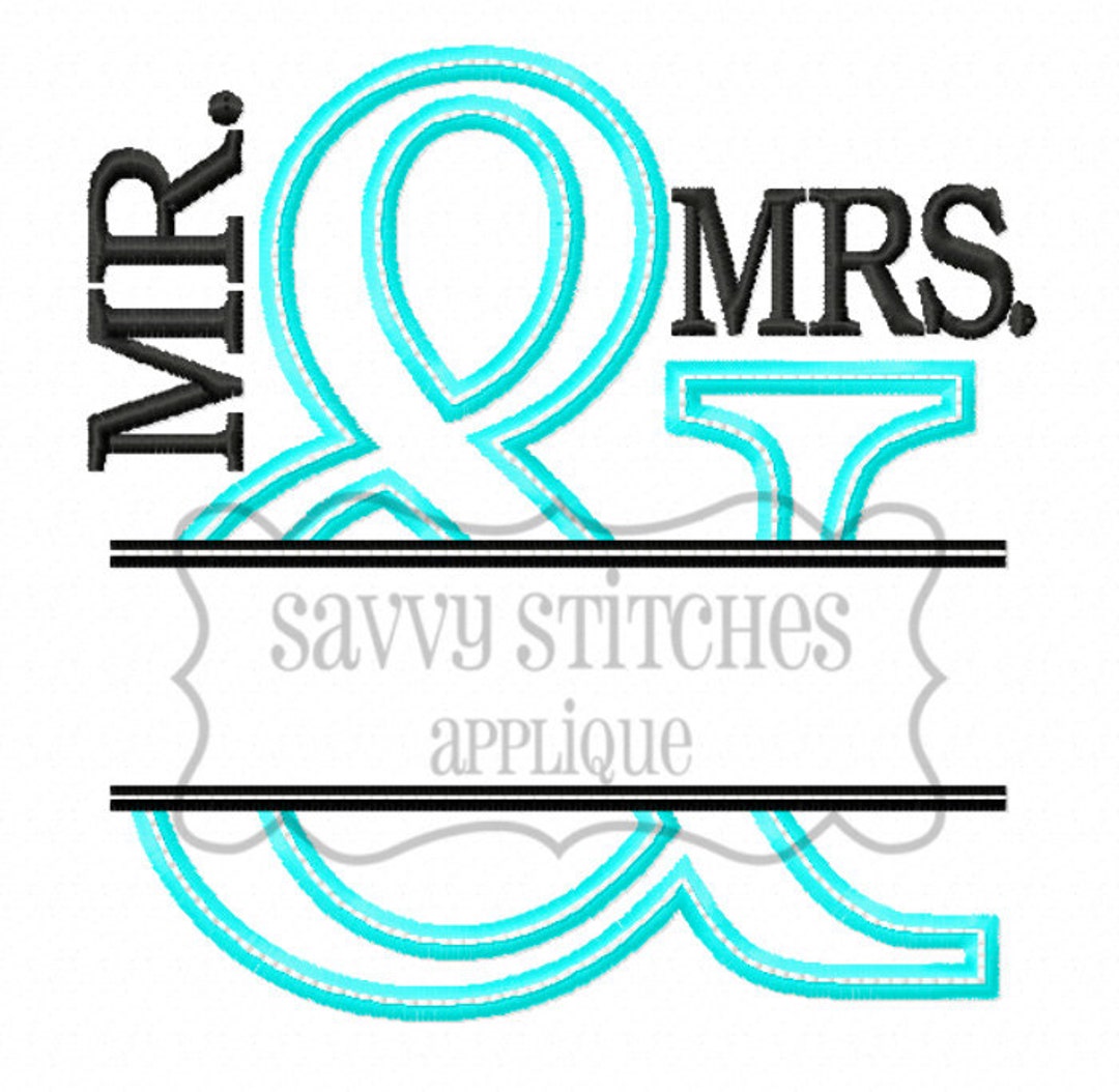 Split 'and' Machine Embroidery Applique Design - Etsy