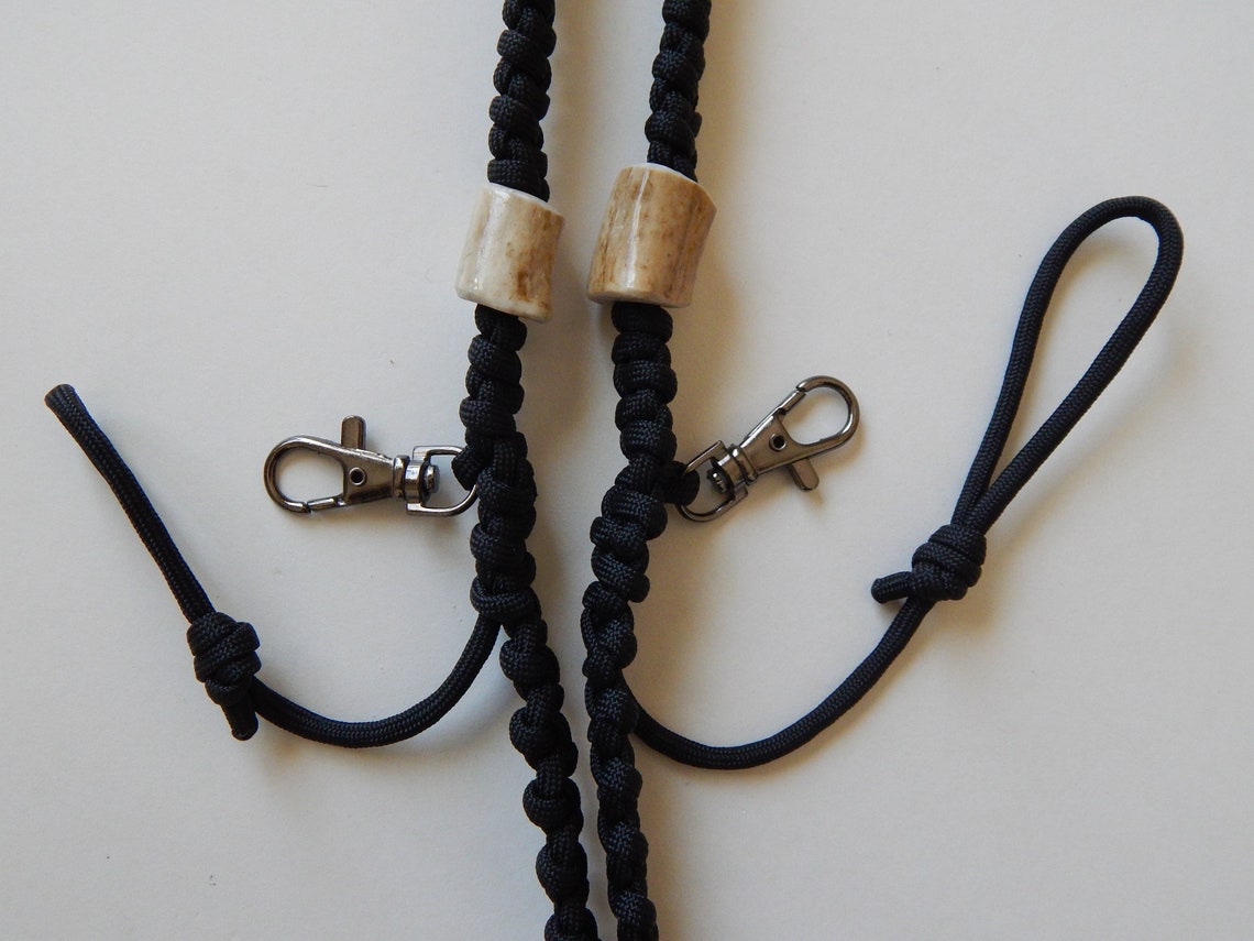 Duck Call Hunting Lanyard: Hand Carved Deer Antler Accent, 6 Call Loops ...
