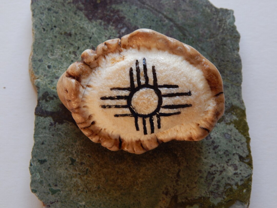 Carved Elk Antler Burr Sun Symbol, Rosette, Crown, Naturally Shed ...