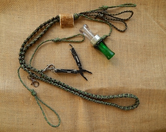 Duck Hunting Lanyard Accented With Deer Antler, Paracord Lanyard, 6 ...