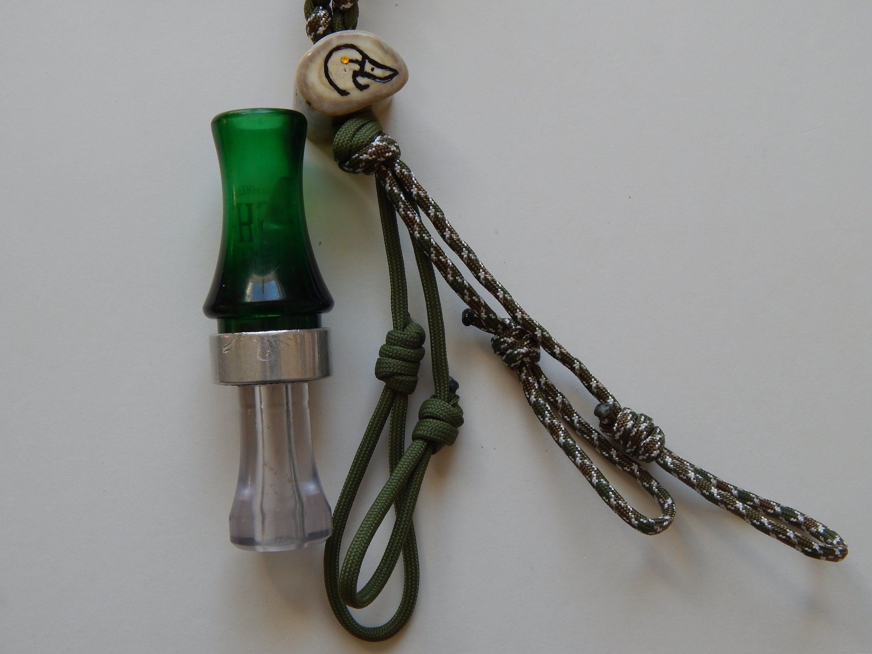 Hand Carved Antler Duck Call Deer Antler Hunting Paracord - Etsy