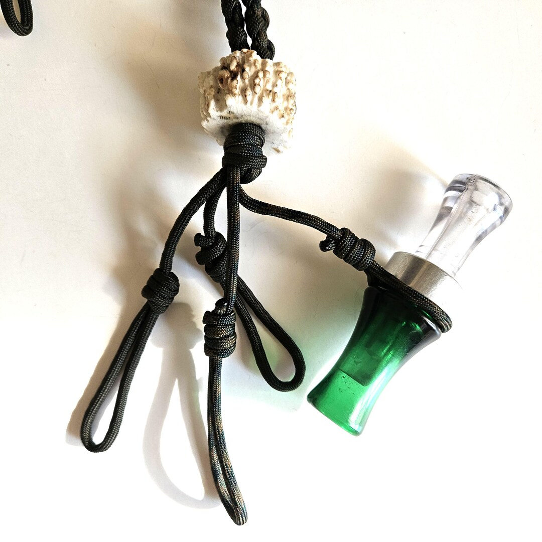 Duck Call Hunting Lanyard: Deer Antler Accent, 6 Call Loops, Accessory ...