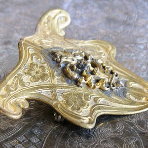 Intriguing Antique Regal Royal Pin / Brooch - Double Buckle Look With ...