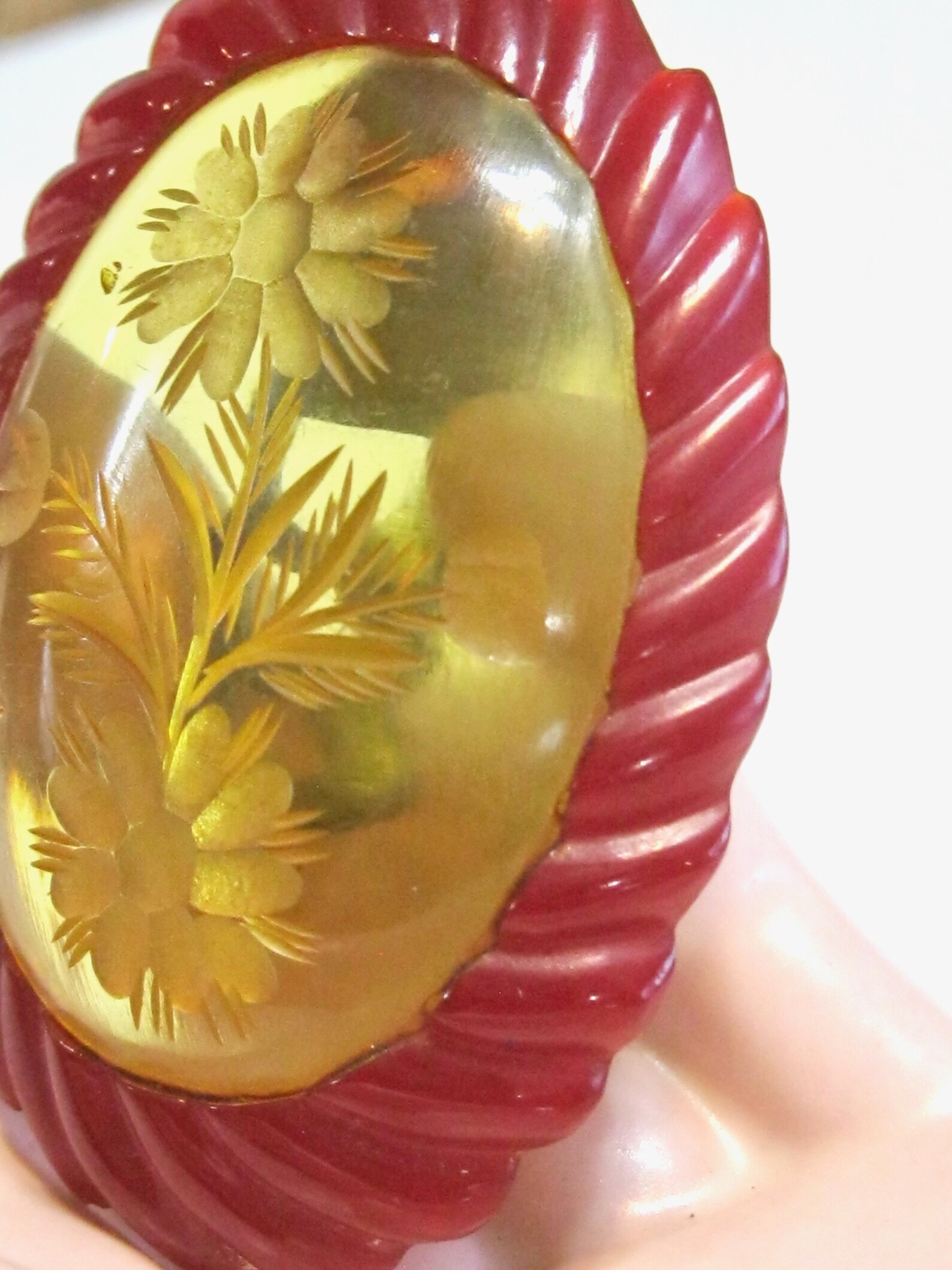 Bold Antique / Vintage 1930's Laminated Bakelite Two Toned - Etsy