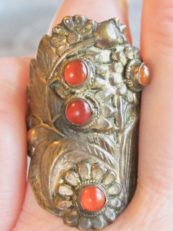 Fantastic Early Chinese Export Brass Ring With Daisy and Lily - Etsy