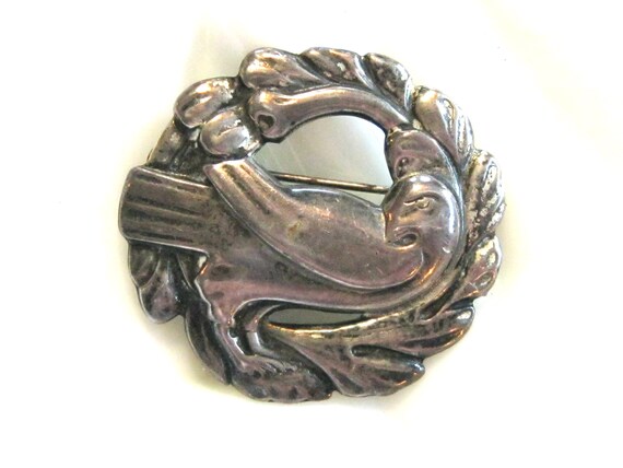 Coro Brooch, 1940's Coro, Scandinavian Bird Brooch, C… - Gem