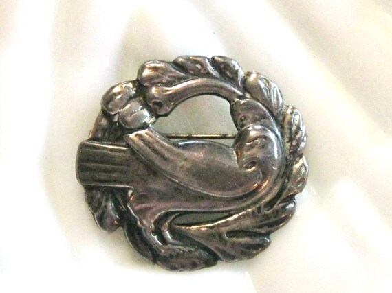 Coro Brooch, 1940's Coro, Scandinavian Bird Brooch, C… - Gem