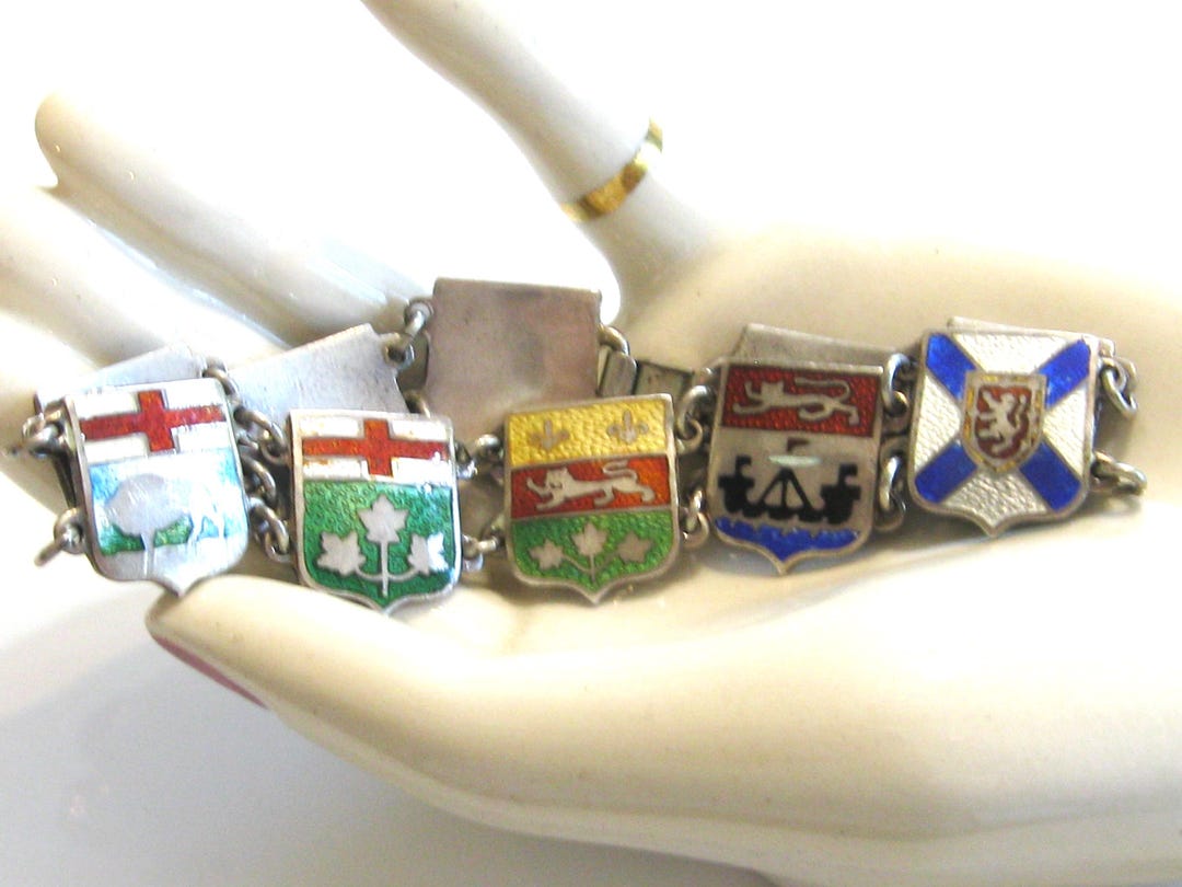 Antique Canadian 10 Providence Crest Bracelet, Sterling Silver Canada ...
