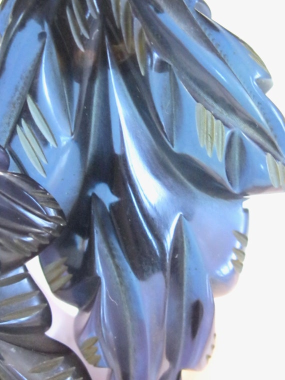 Rare Blue Bakelite or Similar Antique. / Vintage Dres… - Gem