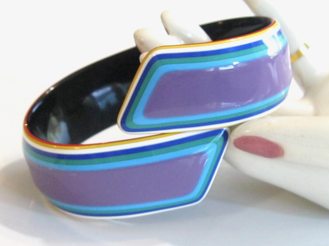 Vintage Colorful Cellulose Acetate Bypass Bracelet, Petite Wrist - Etsy