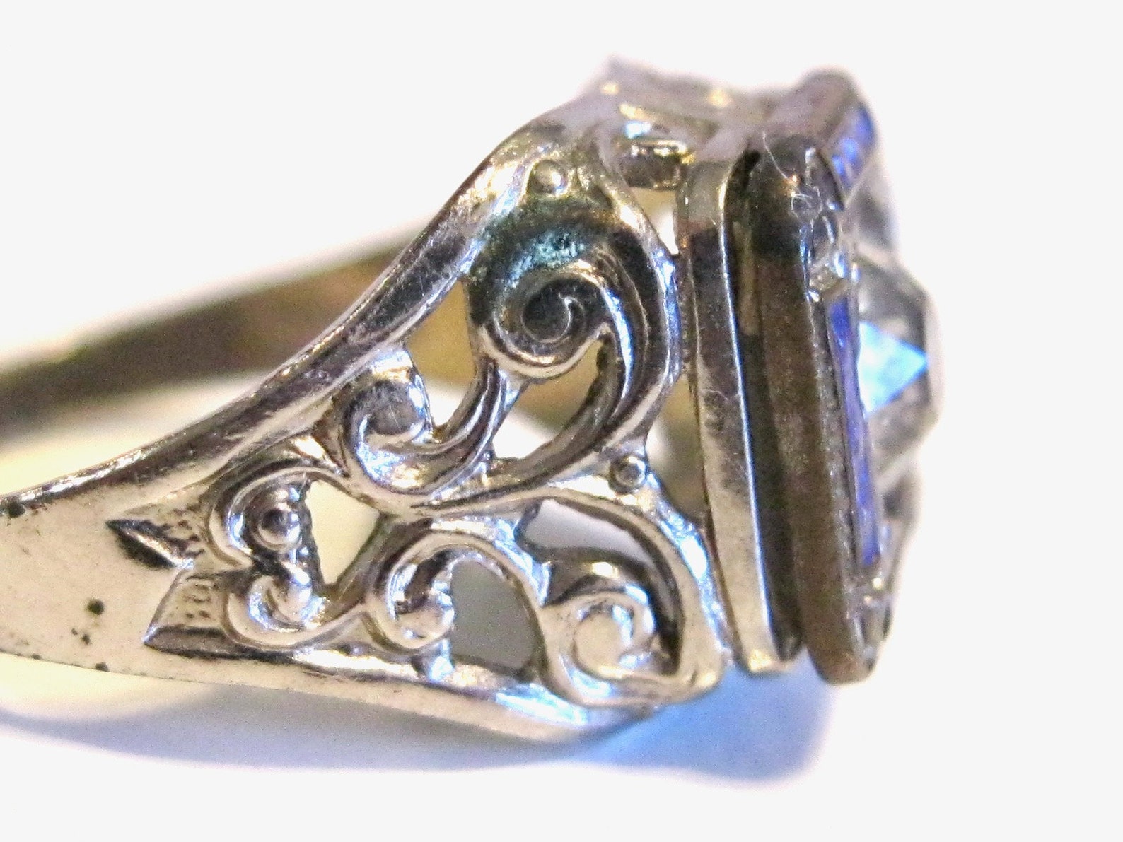 Fancy Vintage Art Deco Costume Jewelry Filigree Ring by NEMCO | Etsy