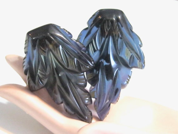 Rare Blue Bakelite or Similar Antique. / Vintage Dres… - Gem