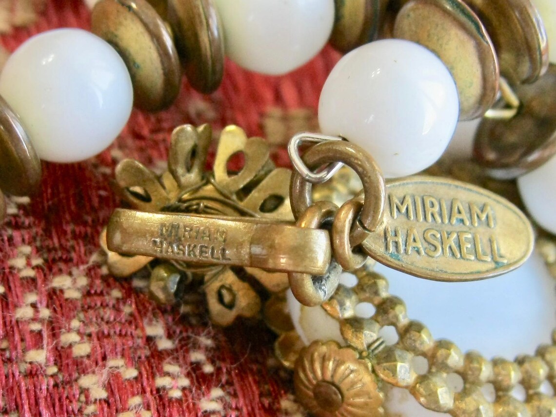 Bold Vintage Signed Miriam Haskell Springy Memory Wire Bib - Etsy