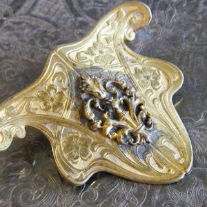Intriguing Antique Regal Royal Pin / Brooch - Double Buckle Look With ...