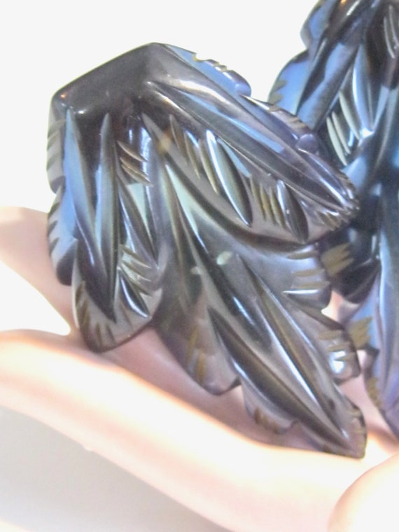 Rare Blue Bakelite or Similar Antique. / Vintage Dres… - Gem