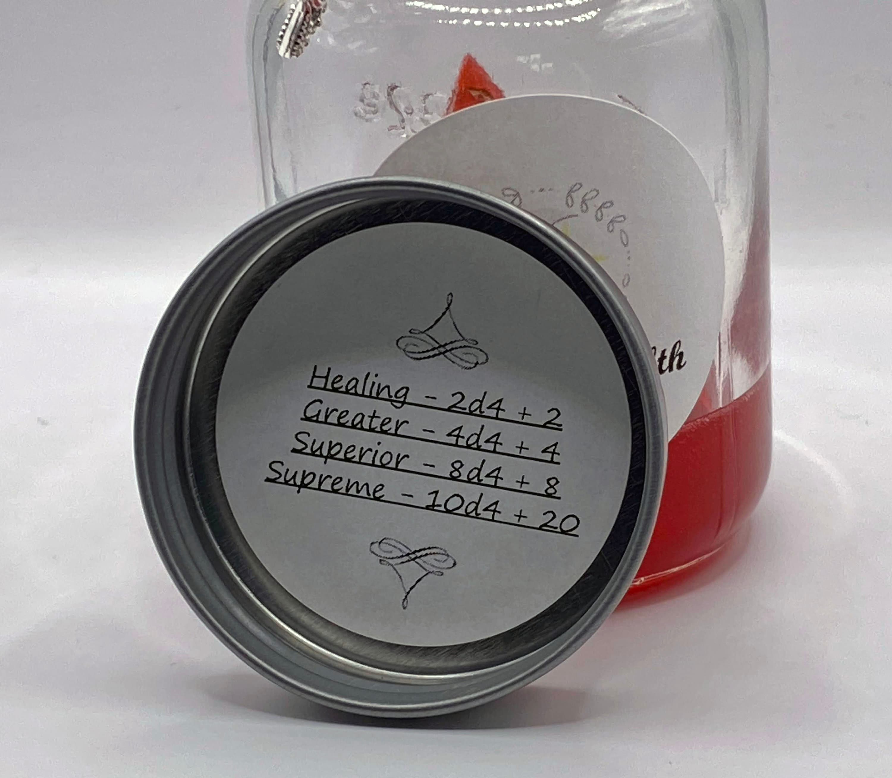 Dnd 5e Health Potion Bottle - Contains All Rarities - Etsy