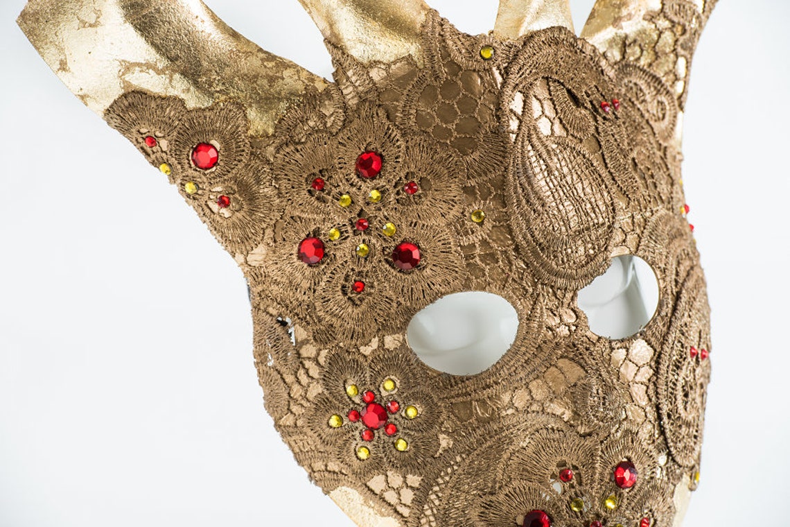 TORO Gold Lace Bull Mask - Etsy