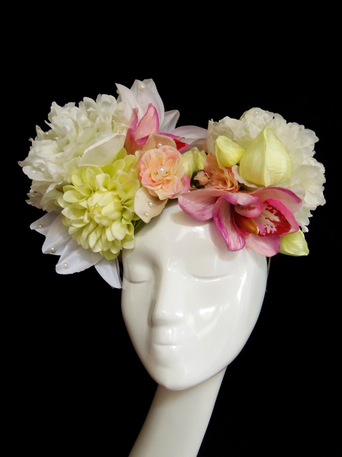 BISHOUJO Couture Summer Bridal Japanese Inspired Floral Headpiece - Etsy