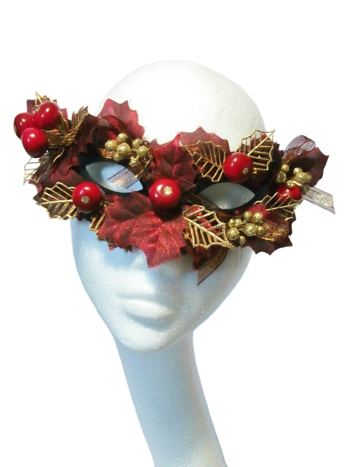 HOLLY BERRY - Masquerade Mask - Etsy