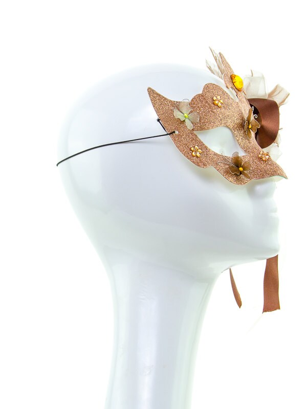 FLORENCE - Copper Glitter Masquerade Mask - Etsy
