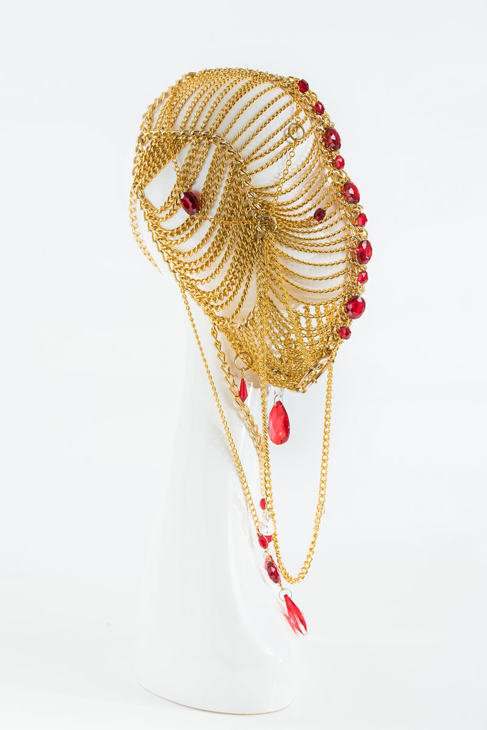 CHASTE - Gold Chain Mask - Etsy