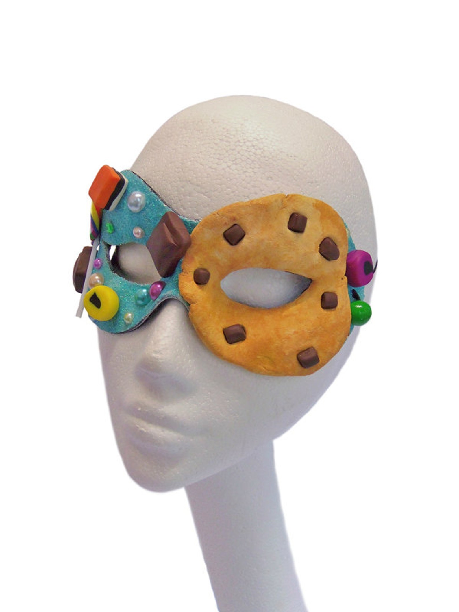 CANDY Ice Blue Glitter and Sweetie Masquerade Mask - Etsy