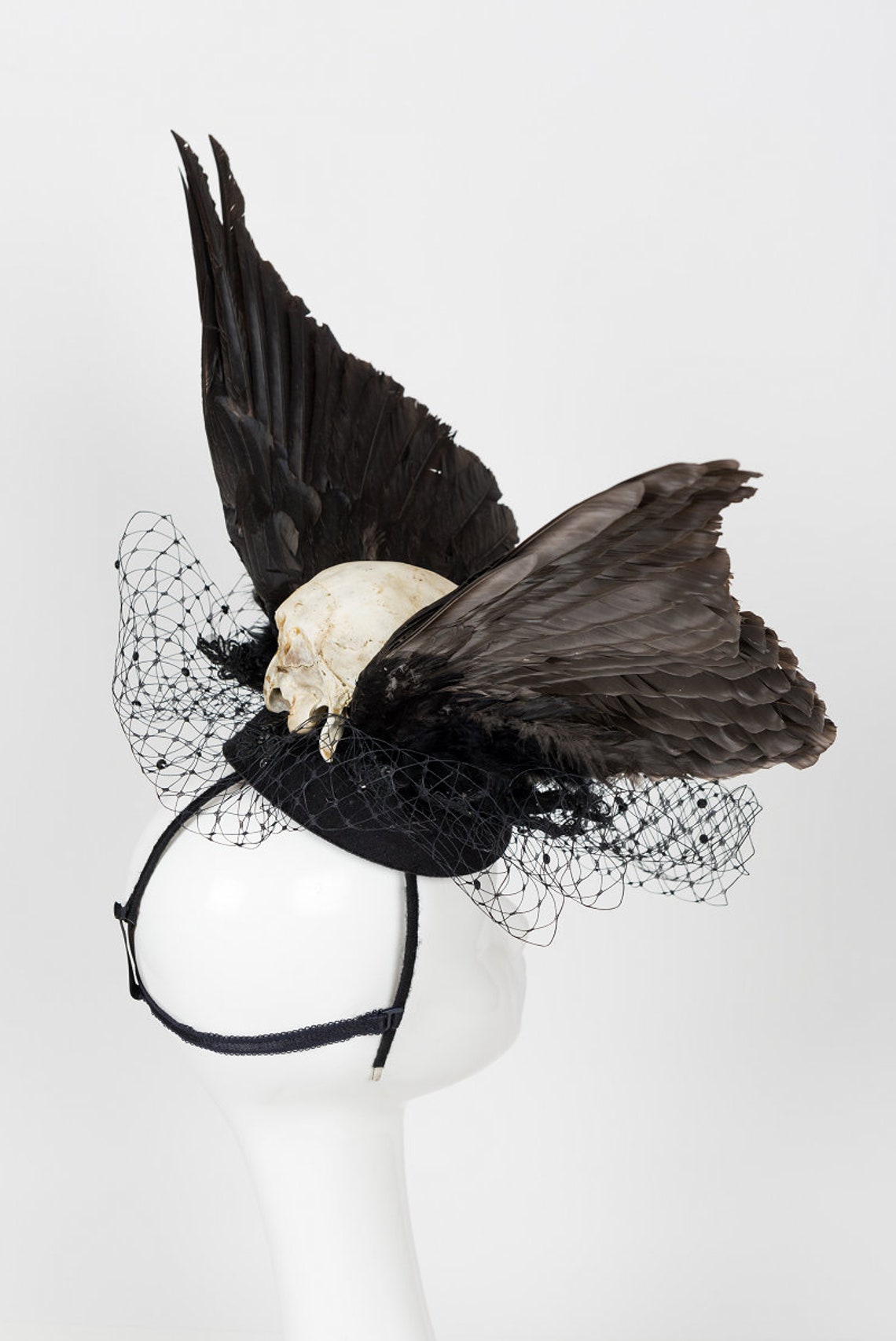 Fallen Dreams - Deer Skull and Crow Wing Headpiece - Etsy