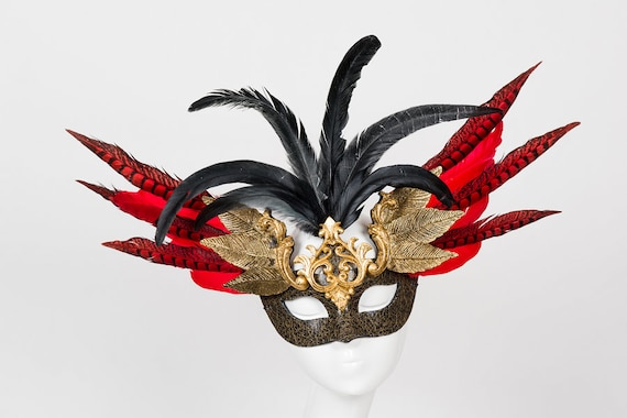 Hurley Royal Opulence Feather Mask | Etsy