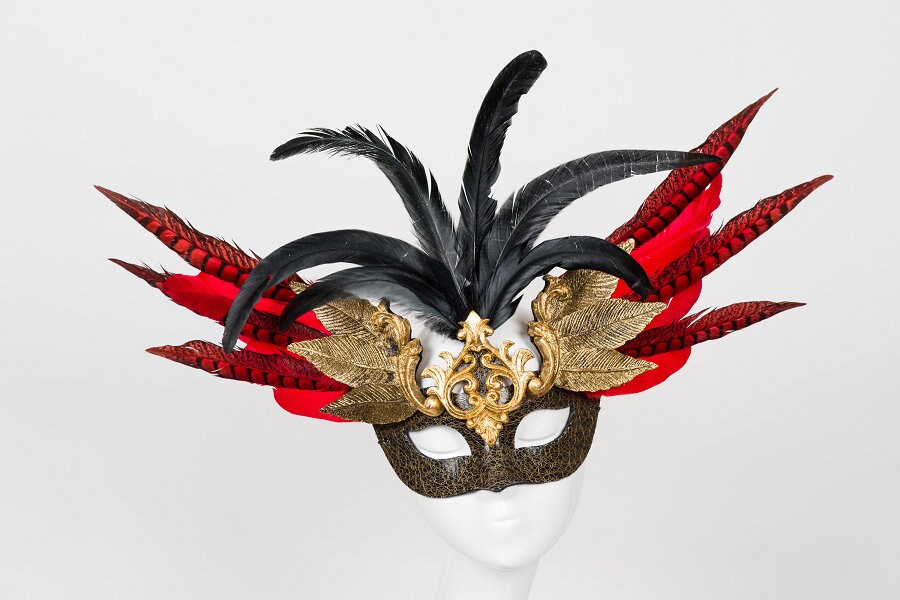 Hurley Royal Opulence Feather Mask - Etsy
