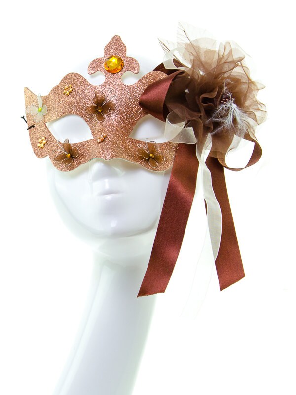 FLORENCE - Copper Glitter Masquerade Mask - Etsy