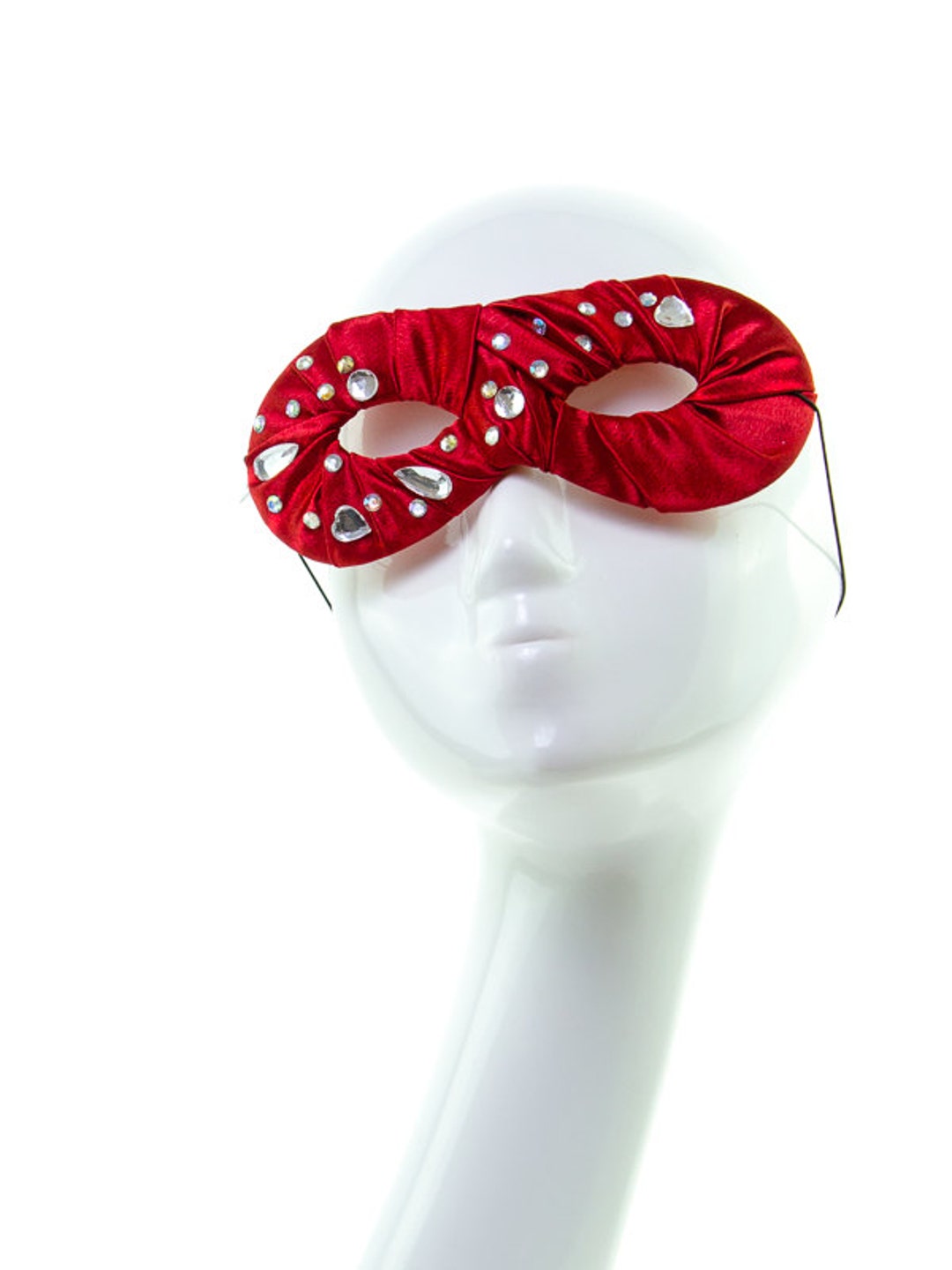 ROYAL SPARKLE! - Satin Red Masquerade Prom Mask - Etsy